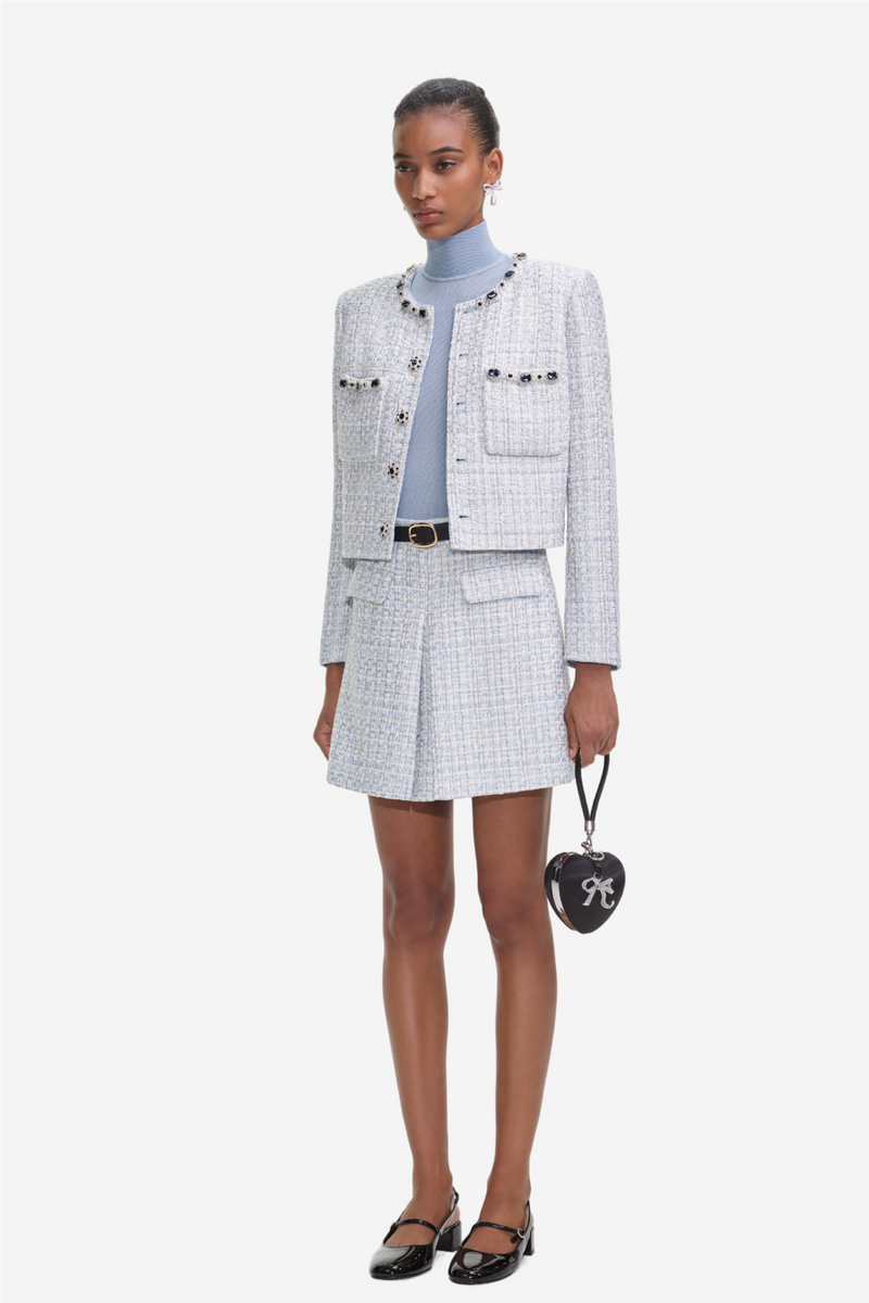 Blue Boucle Jacket | Me & My Cousin