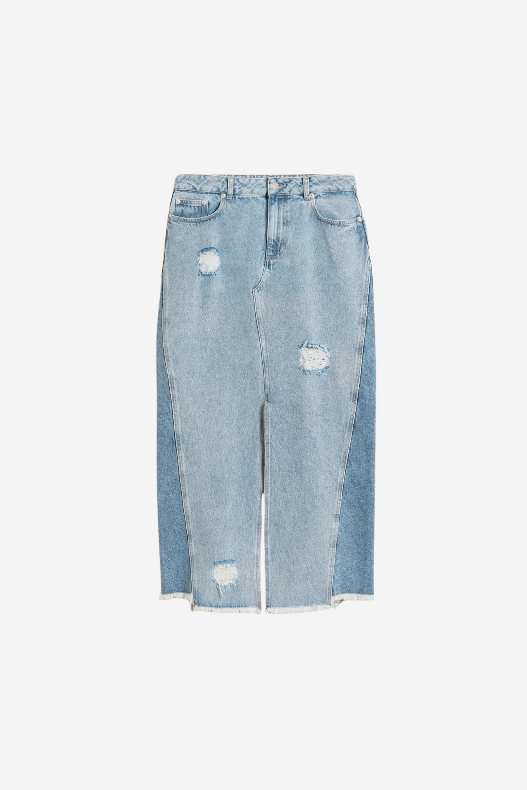 Louisa Long Denim Skirt Lt. Blue mix – Me & My Cousin
